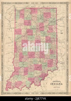 Map of Indiana Stock Photo - Alamy