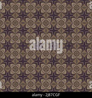 Earthy colours retro sixties geometric seamless pattern in variegated ...