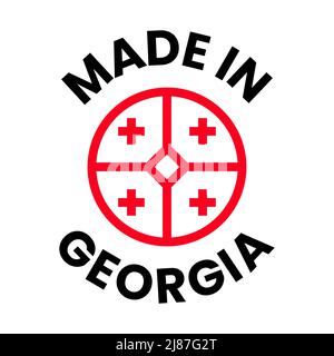 made in Georgia red round vintage stamp Stock Vector Image & Art - Alamy