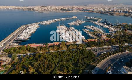 Marina floisvou and the surroundings,Palaio Faliro,Athens,Greece Stock ...