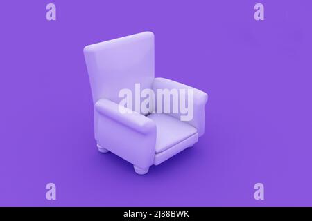 Purple interior scene. The scene is furnished with a white sofa. Web ...