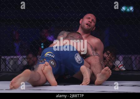 Maciej Rozanski is taken down by Lee Chadwick during the Bellator 281 ...