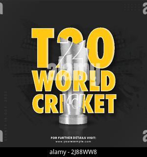 T20 World Cup Trophy vector illustration isolated on transparent ...