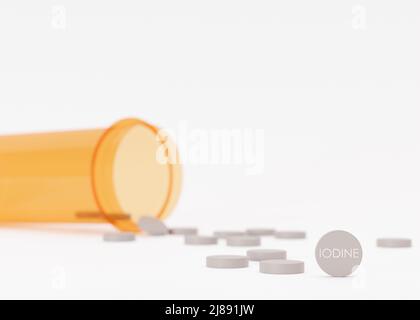 Potassium Iodide Pills - Treatment for Radiation Exposure (Iodine ...