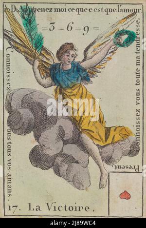 Coloured Illustration of playing cards from the Revolution depicting ...