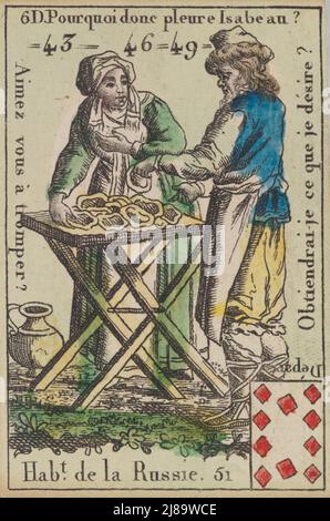 Coloured Illustration of playing cards from the beginning of the 16th ...