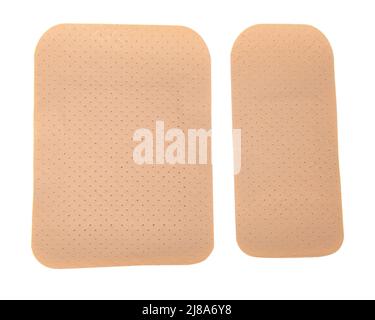 Sticky medical fabric plaster first-aid equipment isolated on white ...