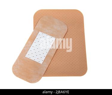 Brown elastic plaster sticky isolated on the white background Stock ...
