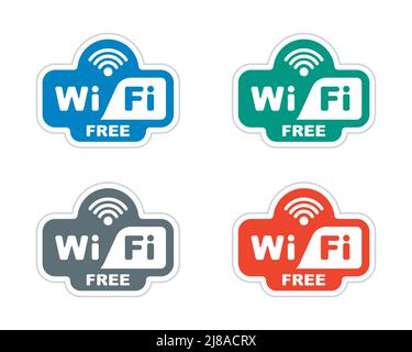 Free wifi stickers Stock Vector Image & Art - Alamy