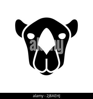 Camel glyph icon. Animal head vector symbol. Agriculture sign. Graph ...