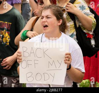 Abortion-rights demonstrators face off during a rally on Saturday, May ...