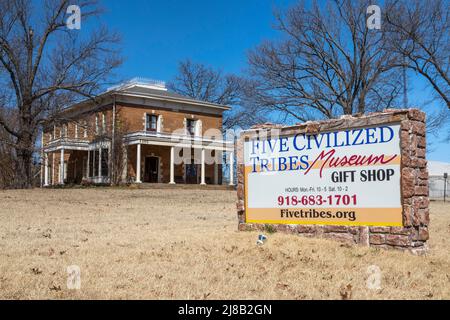 Muskogee, Oklahoma - The Five Civilized Tribes Museum. The museum tells ...