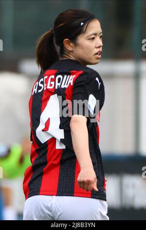 Yui Hasegawa of AC Milan in action during the Women Coppa Italia match ...