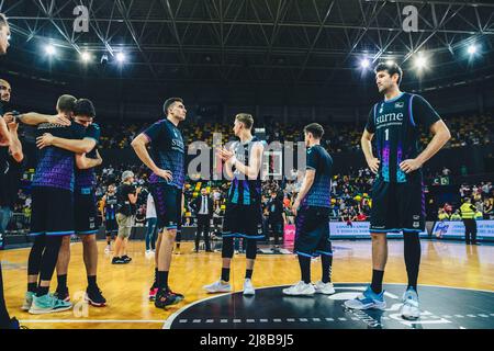 Bilbao, Basque Country, SPAIN. 15th May, 2022. Bilbao Basket coach ALEX ...
