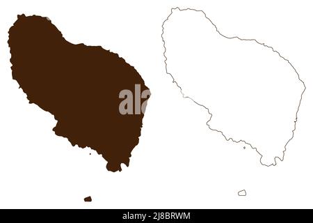 Umboi island (New Guinea, Pacific Ocean, Bismarck Archipelago) map ...