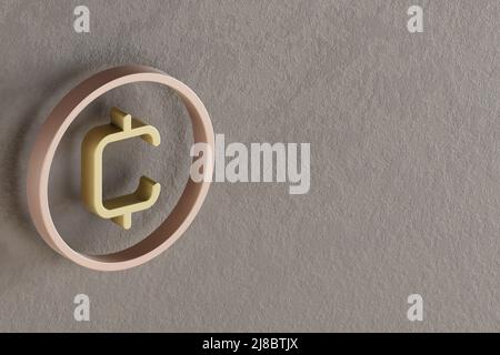 Beautiful abstract illustrations Golden Cryptocurrency Coin UP symbol ...