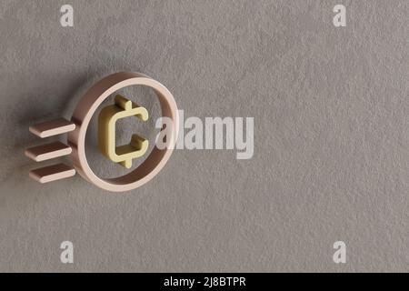 Beautiful abstract illustrations Golden Coin hand Token symbol icons on ...