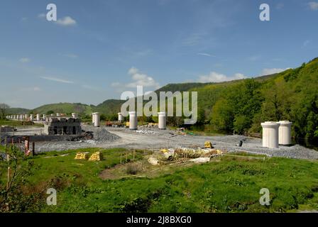 New Dyfi bridge under construction, Machynlleth Powys WALES UK Stock ...