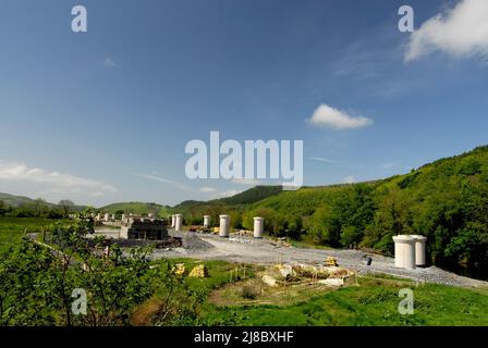 New Dyfi bridge under construction, Machynlleth Powys WALES UK Stock ...