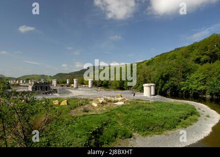 The A487 New Dyfi Bridge under construction. POWYS WALES UK Stock Photo ...