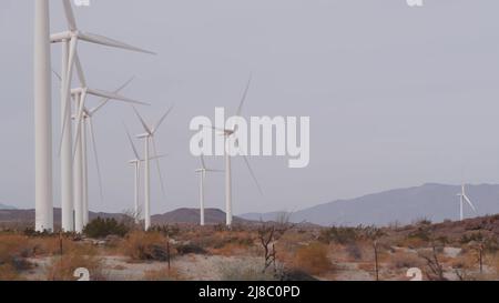 Windmills in the Ocotillo Wind farm at Anza-Borrego Desert State Park ...