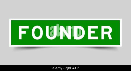 Sticker label with word founder in red color on gray background Stock ...