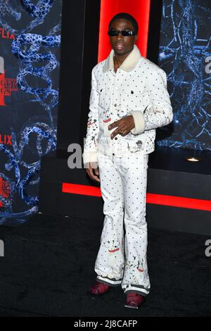 Caleb McLaughlin attending the 'Stranger Things' Season 4 World Premiere held at Netflix Studios ...