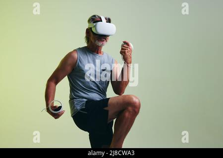 Man with virtual reality goggles doing urban planning Stock Photo - Alamy