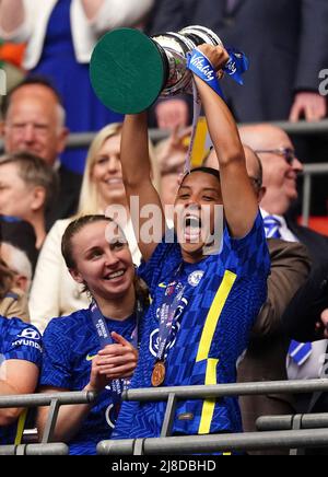 Chelsea’s Sam Kerr with the trophy after the Barclays Women's Super ...
