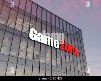 Grapevine, TX, USA. May 2, 2022. Editorial Use Only, 3D CGI. GameStop ...