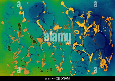 Ebru marble conch effect surface pattern design for print Stock Photo ...