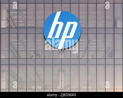 Palo Alto, CA, USA. May 2, 2022. Editorial Use Only, 3D CGI. HP Hewlett ...