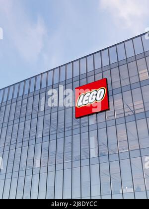 Billund, Denmark. May 2, 2022. Editorial Use Only, 3D CGI. The Lego ...