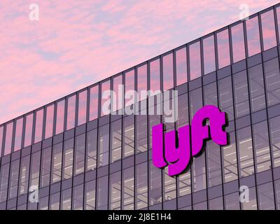 San Francisco, CA, USA. May 2, 2022. Editorial Use Only, 3D CGI. Lyft ...