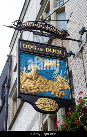 The Dog and Duck pub, Soho, London, England, UK Stock Photo - Alamy