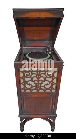 Early record player. Phonograph Stock Photo - Alamy