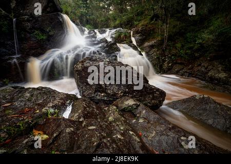 A shot of JC Slaughter Falls in Brisbane following recent heavy rain ...
