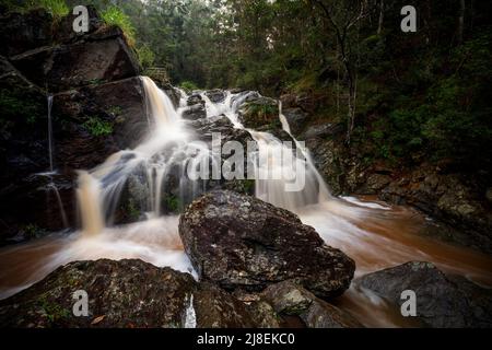A shot of JC Slaughter Falls in Brisbane following recent heavy rain ...