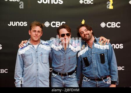 Rock trio The Dirty Nil on the Red Carpet at the 2022 Juno Awards in ...