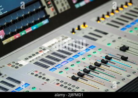 Control panel in telecommunication center Stock Photo - Alamy