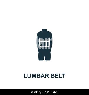 Lumbar Belt icon. Monochrome simple Fitness icon for templates, web ...