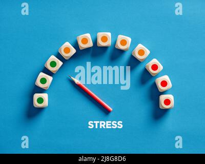 Stress level meter indicating low level of stress Stock Photo - Alamy