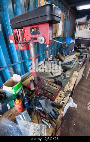 untidy work shed Stock Photo - Alamy