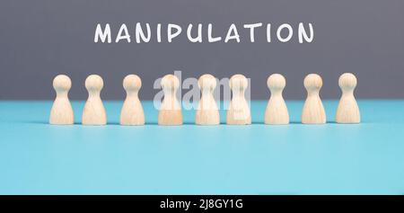 Mind control, brainwashing. Group of people with TV screens instead of ...