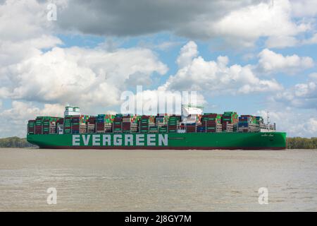 Stade, Germany – May 12, 2022: EVER ARM, the latest ship built for ...