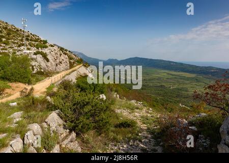 Valley in Croatian mountains. Adriatic coast Stock Photo - Alamy
