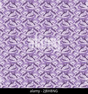Gender neutral purple flower seamless raster background. Simple ...