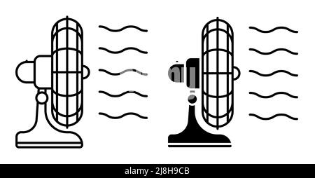 portable blower line icon, outline symbol, vector illustration, concept ...
