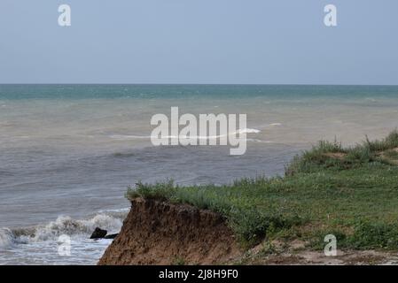 Sea cliffs of boulder clay in front of beaches. Clay Cliffs and Beach ...
