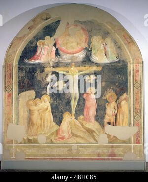 Crucifixion (fresco) by Master of Campodonico, (14th century); Palazzo ...